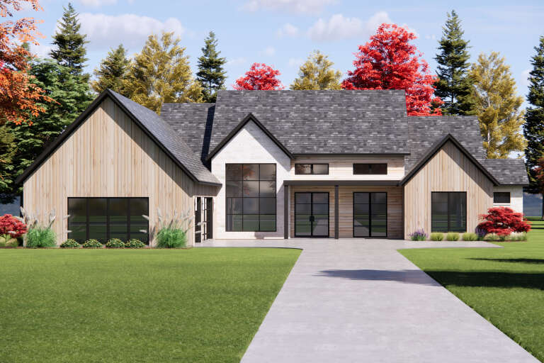 Modern Transitional Plan - 5,310 Square Feet, 5 Bedrooms, 5.5 Bathrooms ...