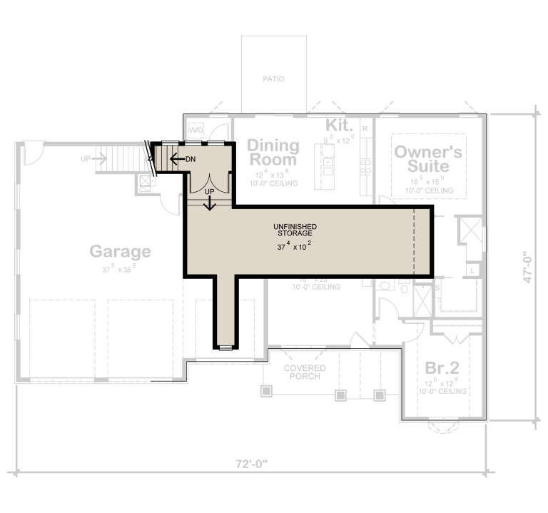 Craftsman Plan - 1,548 Square Feet, 2 Bedrooms, 2 Bathrooms | Floor ...