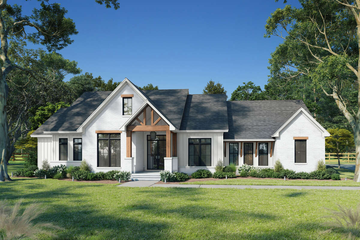 Modern Farmhouse Plan - 2,400 Square Feet, 3 Bedrooms, 2.5 Bathrooms | Floor Plan #041-00409 ...