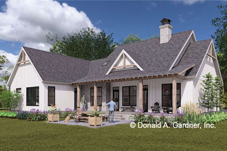 Modern Farmhouse Plan - 1,580 Square Feet, 3 Bedrooms, 2 Bathrooms ...