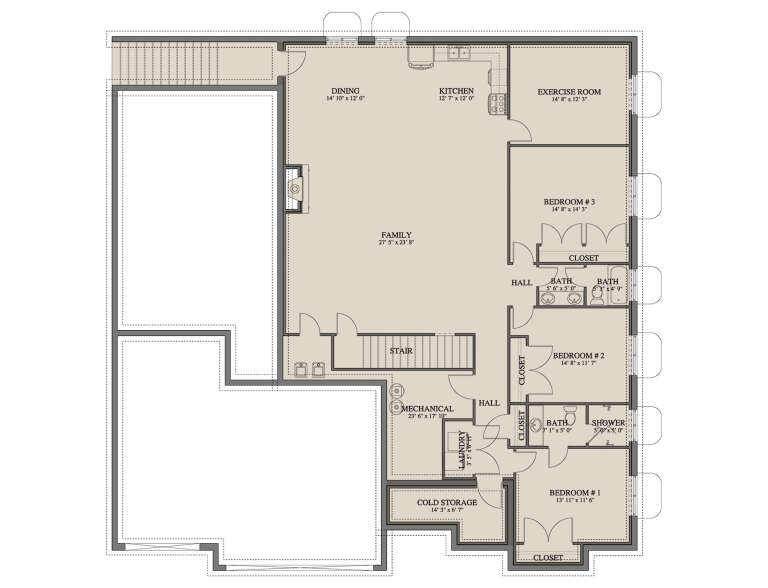 Traditional Plan - 2,602 Square Feet, 2-5 Bedrooms, 2.5 Bathrooms ...