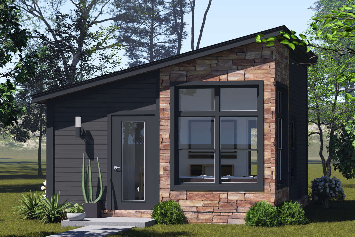 Contemporary Plan - 384 Square Feet, 1 Bedroom, 1 Bathroom | Floor Plan ...