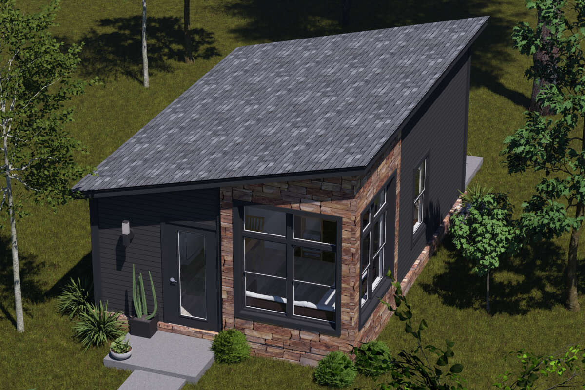 Contemporary Plan - 384 Square Feet, 1 Bedroom, 1 Bathroom | Floor Plan ...