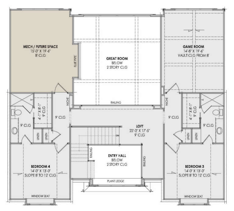 Modern Transitional Plan - 4,628 Square Feet, 4 Bedrooms, 4.5 Bathrooms ...