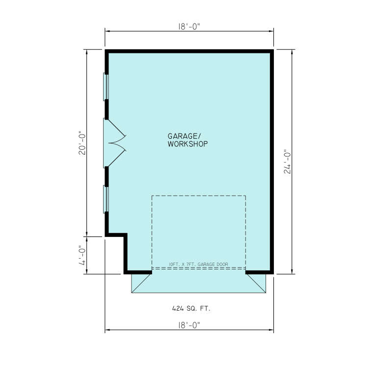 Cabin Plan - 1,080 Square Feet, 2 Bedrooms, 2 Bathrooms | Floor Plan ...