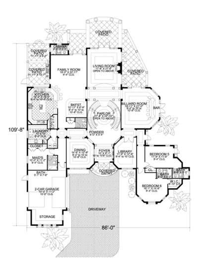 Luxury Plan - 7,502 Square Feet, 8 Bedrooms, 8.5 Bathrooms | Floor Plan #168-00094 | America's ...
