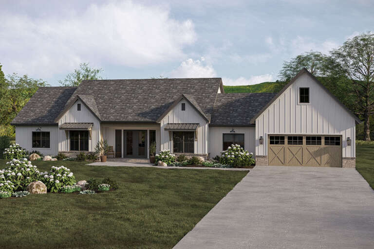 Modern Farmhouse Plan - 2,080 Square Feet, 3 Bedrooms, 2.5 Bathrooms ...