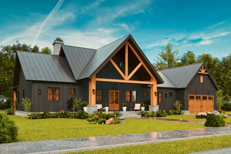 Modern Farmhouse Plan - 2,070 Square Feet, 3 Bedrooms, 3.5 Bathrooms ...