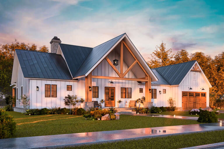Modern Farmhouse Plan - 2,070 Square Feet, 3 Bedrooms, 3.5 Bathrooms ...