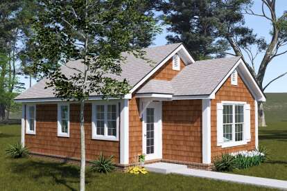 Cottage Plan - 490 Square Feet, 1 Bedroom, 1 Bathroom | Floor Plan ...