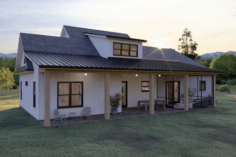 Modern Farmhouse Plan - 1,660 Square Feet, 3-4 Bedrooms, 2 Bathrooms ...
