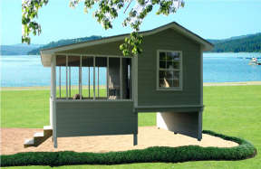 Cottage Plan - 96 Square Feet, 1 Bedroom | Floor Plan #348-00001 ...