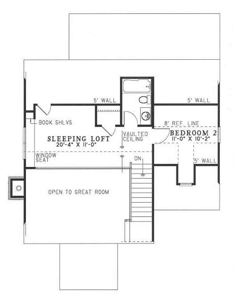 Cottage Plan - 1,425 Square Feet, 2 Bedrooms, 2 Bathrooms | Floor Plan ...