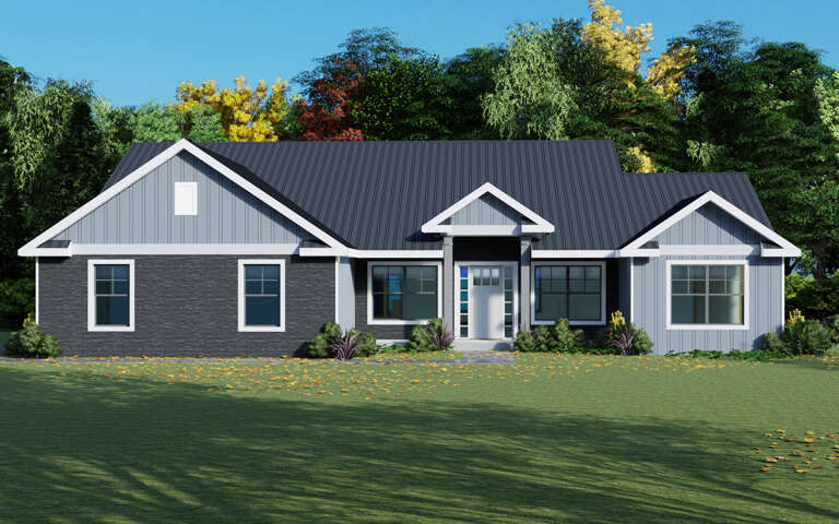 Country Plan: 2,078 Square Feet, 3 Bedrooms, 2 Bathrooms - 849-00041