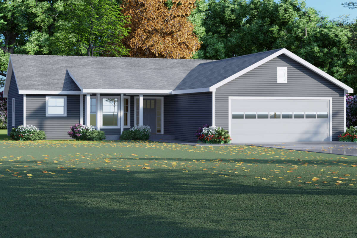 Traditional Plan - 1,302 Square Feet, 3 Bedrooms, 2 Bathrooms | Floor ...