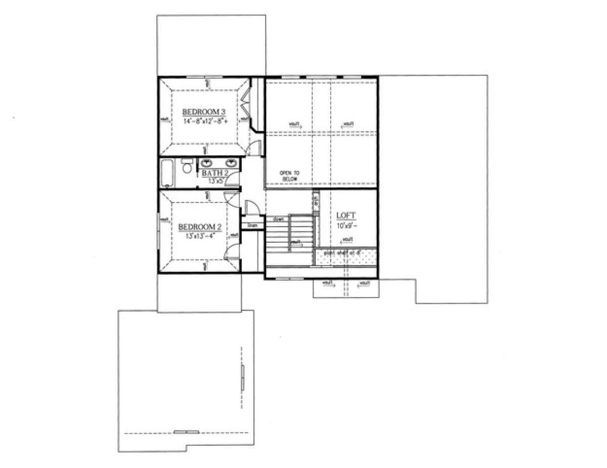 Craftsman Plan: 2,569 Square Feet, 3 Bedrooms, 2.5 Bathrooms - 286-00054