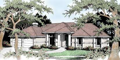 Mediterranean Plan: 2,212 Square Feet, 3 Bedrooms, 2 Bathrooms - 963-00297