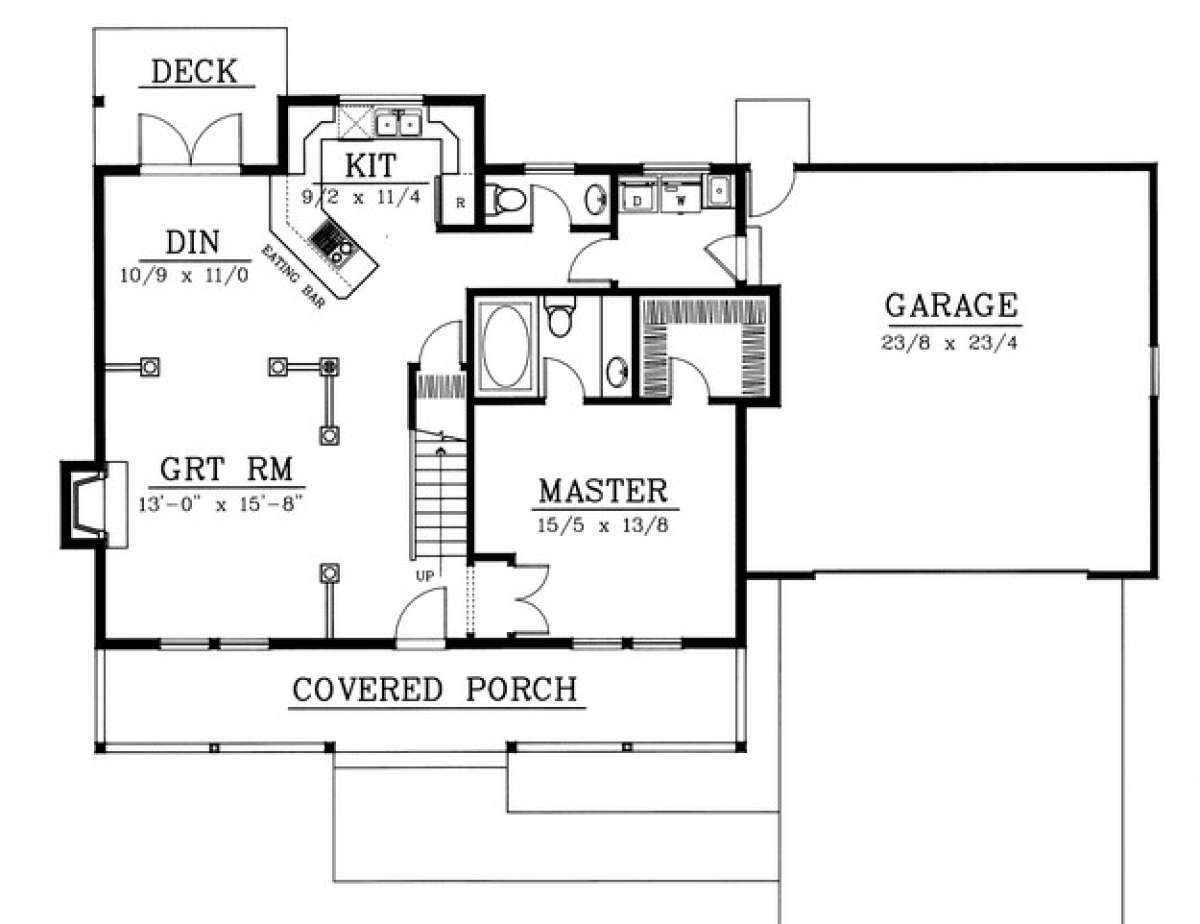Country Plan: 1,986 Square Feet, 3 Bedrooms, 2.5 Bathrooms - 692-00172