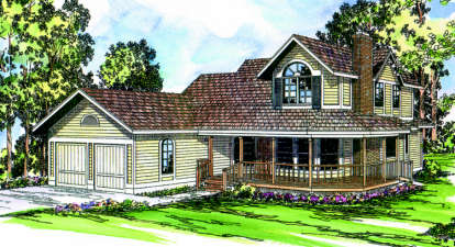 Traditional Plan: 1,999 Square Feet, 3 Bedrooms, 2.5 Bathrooms - 036-00063
