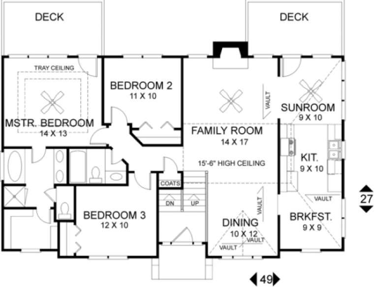 Split Foyer Plan - 1,459 Square Feet, 3 Bedrooms, 2 Bathrooms | Floor ...