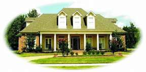 Southern Plan: 3,936 Square Feet, 4 Bedrooms, 4.5 Bathrooms - 2880-00005