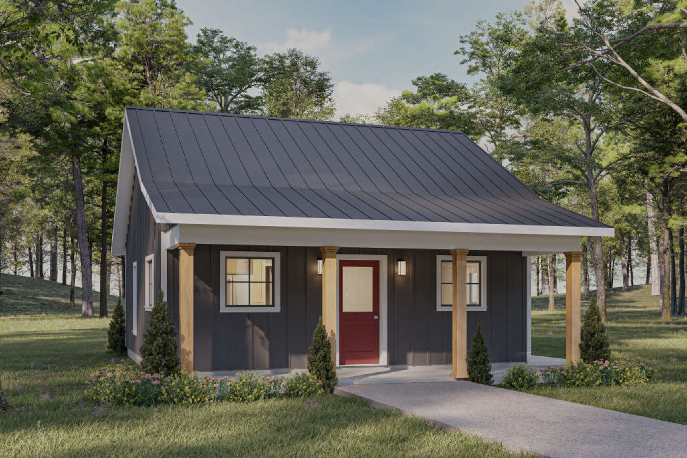 One Bedroom House Plans | Small & Simple Home Designs